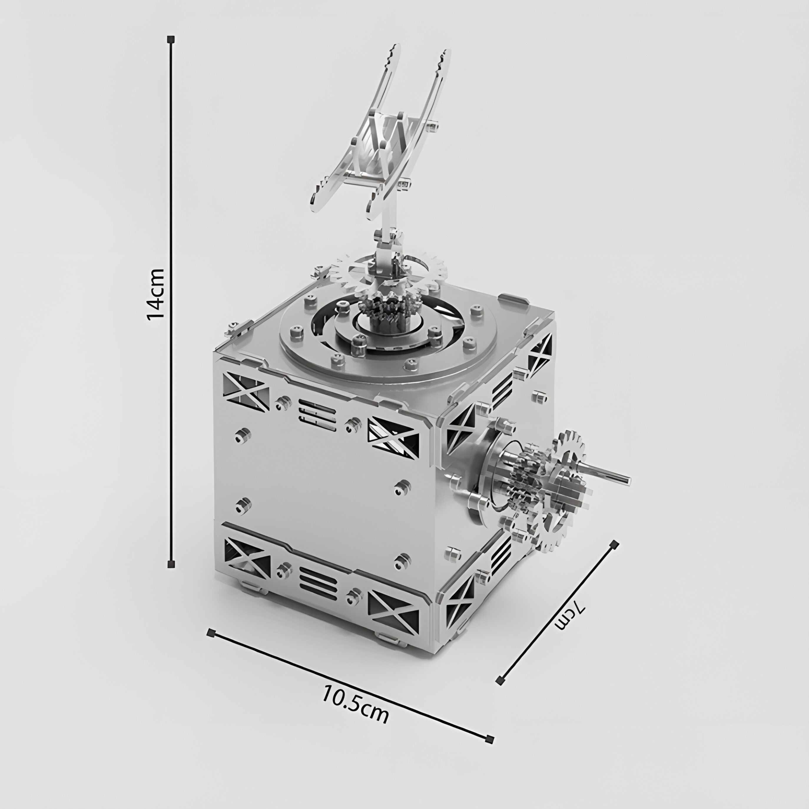 Mechanical Satellite Turret – 3D Metal Puzzle Model – Gimmick Shop